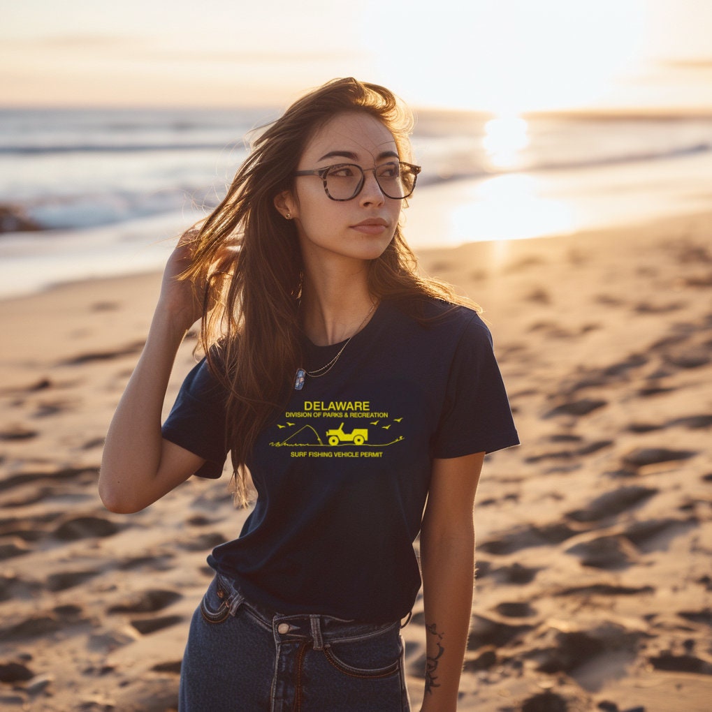 Delaware Surf Fishing Tag Tee - Etsy