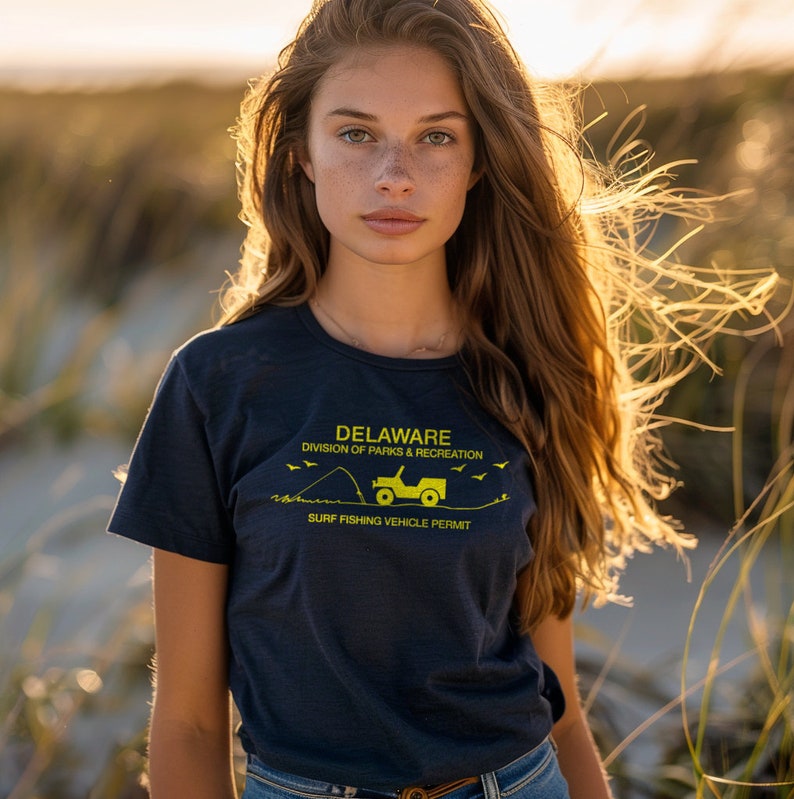 Delaware Surf Fishing Tag Tee - Etsy