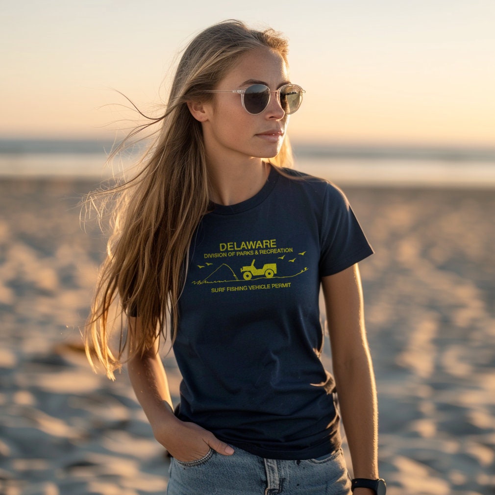 Delaware Surf Fishing Tag Tee - Etsy