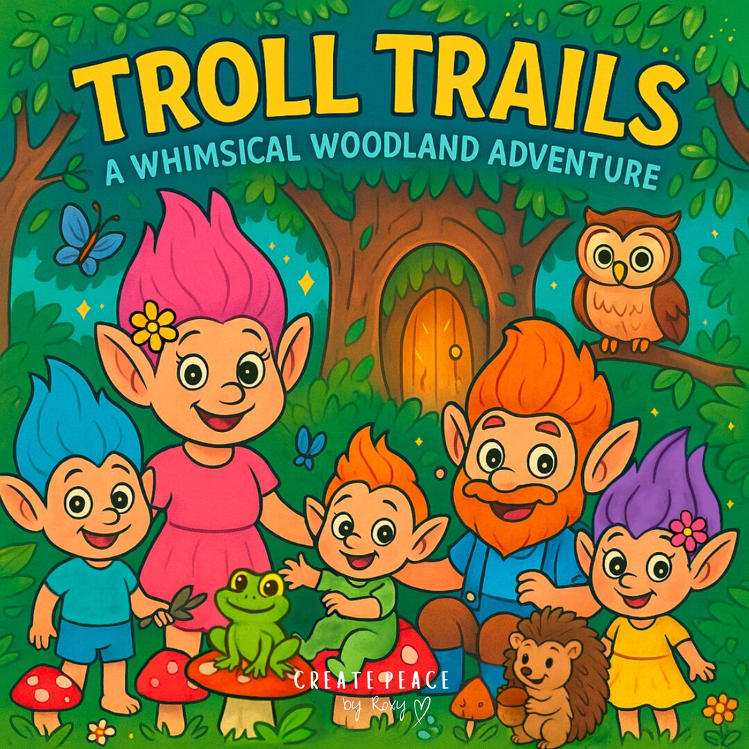Troll Trails Colouring Book – 40 Whimsical Woodland Designs. FREE Page ...