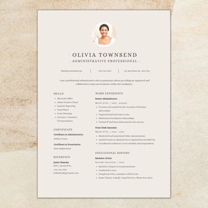 Modern Resume Template | Beige & Brown Resume, Cover Letter ...