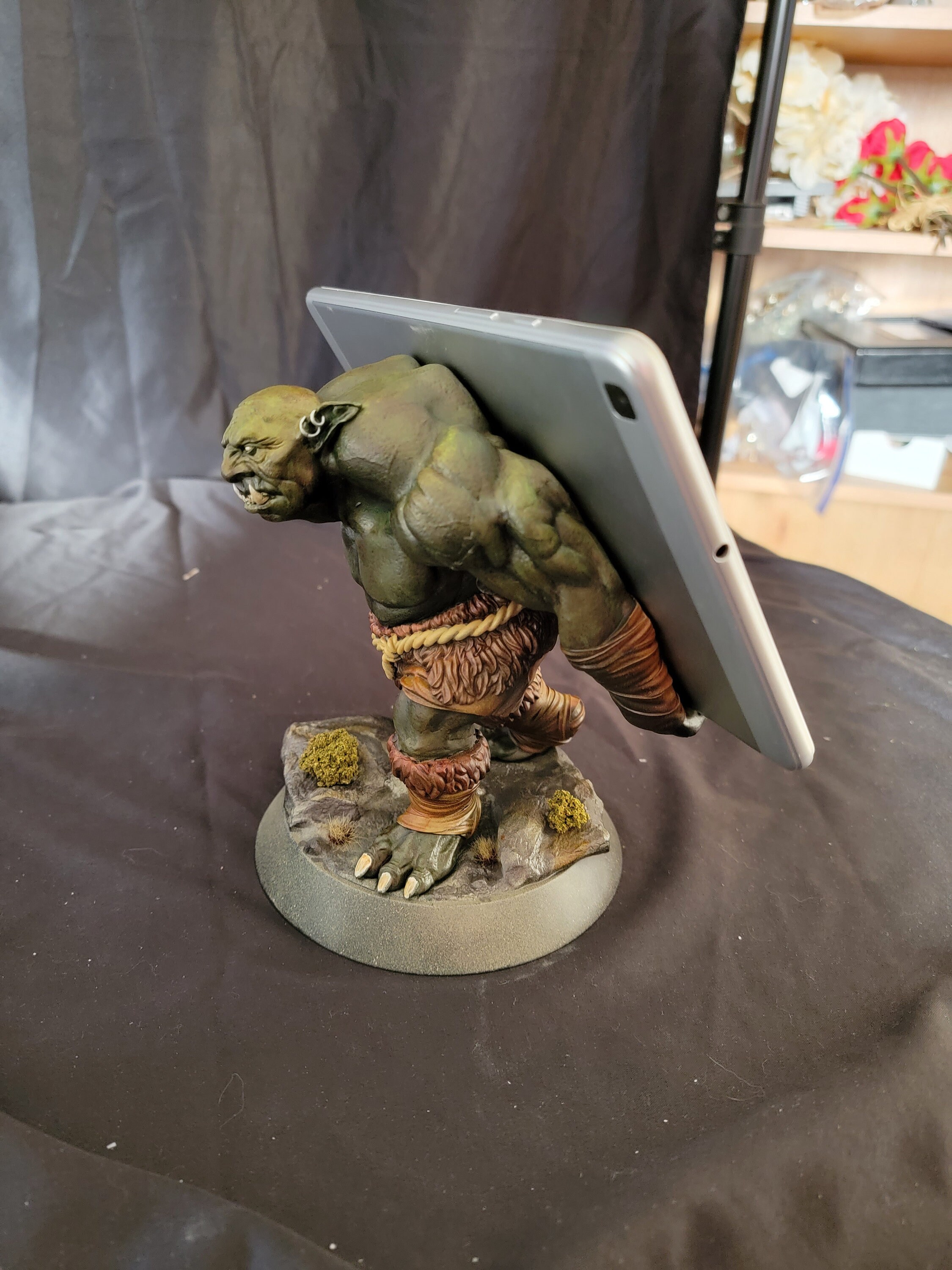 Troll Tablet Holder 3D Resin Statue - Etsy