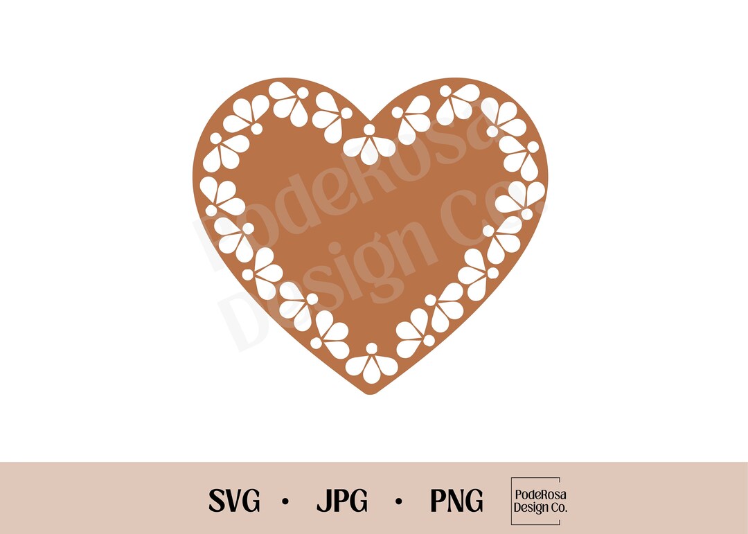 Pedals Heart of Clay SVG, PNG, JPG, Instant Download, Mexican, Barro ...