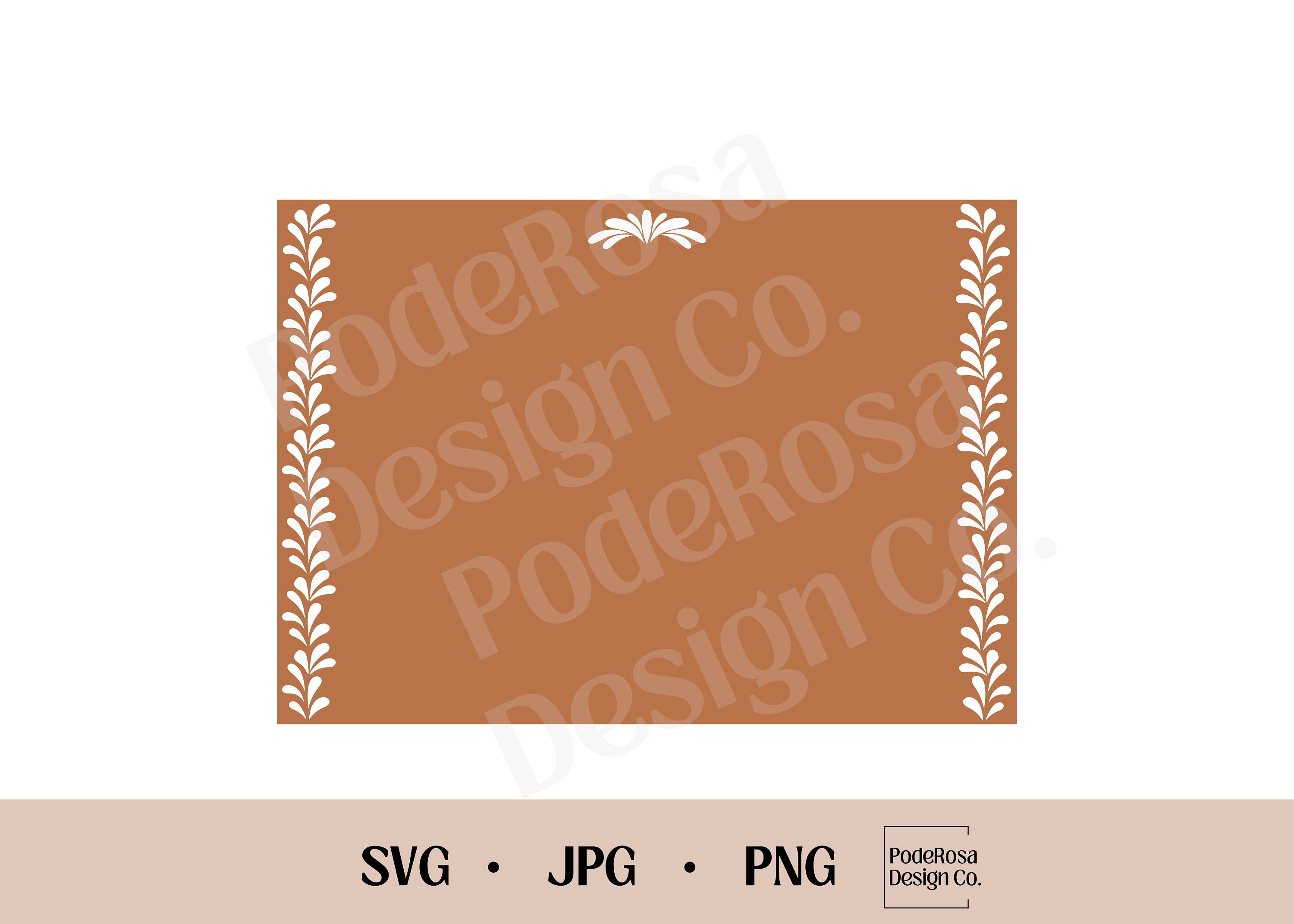 Clay Pedals Rectangle SVG, PNG, JPG, Instant Download, Mexican, Barro ...