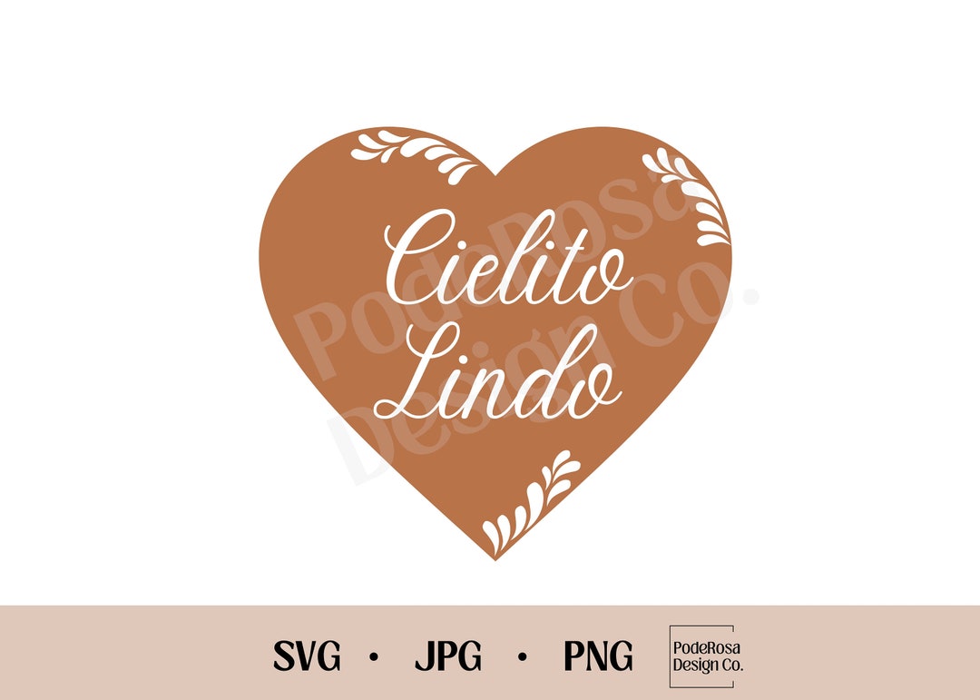 Cielito Lindo Clay Heart SVG, PNG, JPG, Mexican Svg, Baby Shower, Diy ...