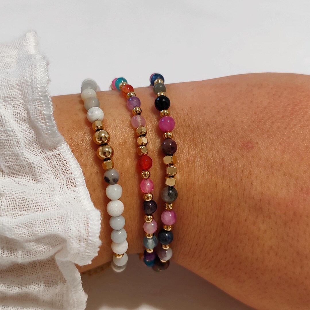 'venus' Bracelets Made of Natural Stones and Stainless Steel. - Etsy