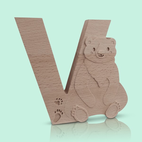 Wooden Letter V - Etsy