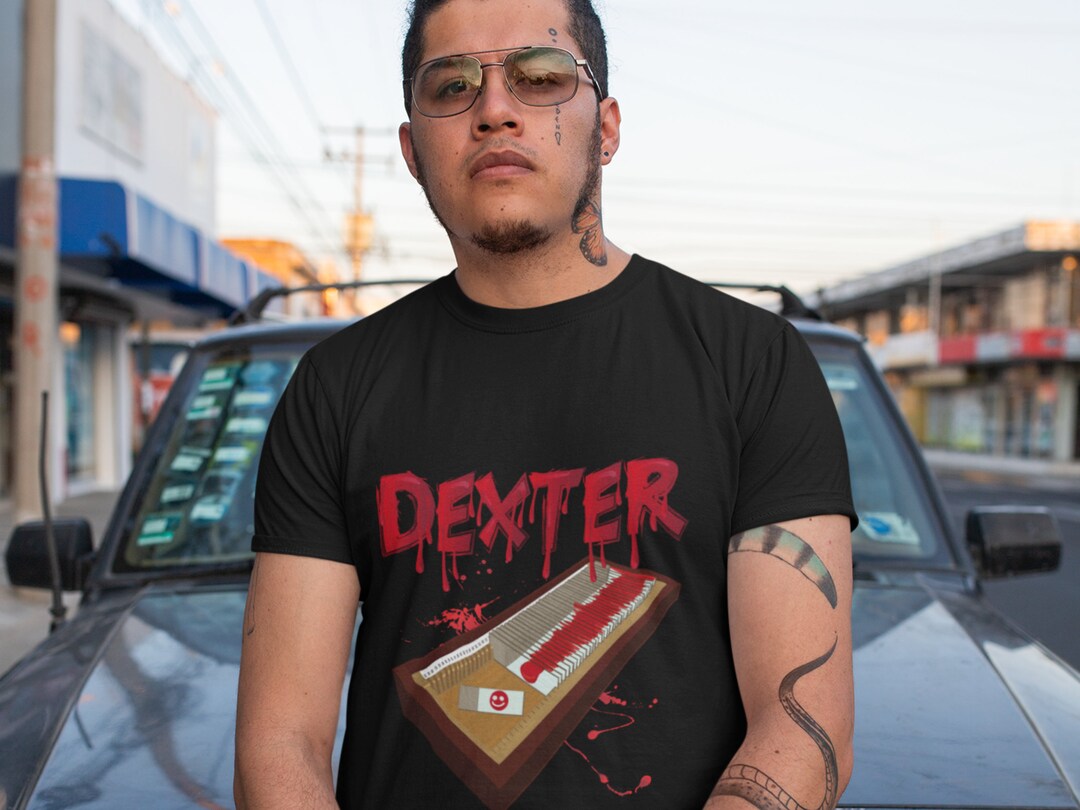 Dexter Blood Slide Shirt - Dexter Morgan - Blood Splatter - Slice of ...