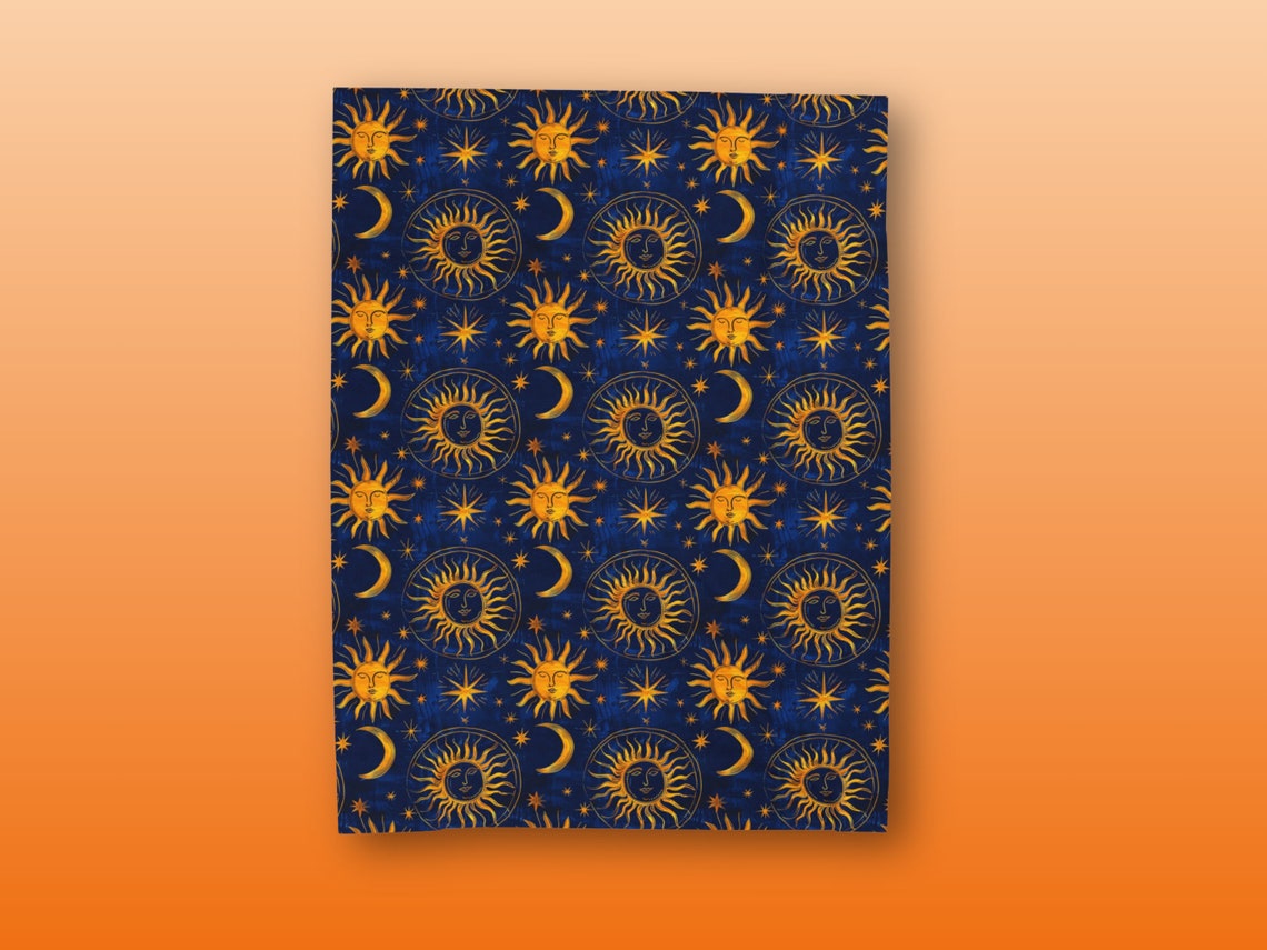 Celestial Sun and Moon Blanket - Cozy Cosmic Throw - Mystical Home ...