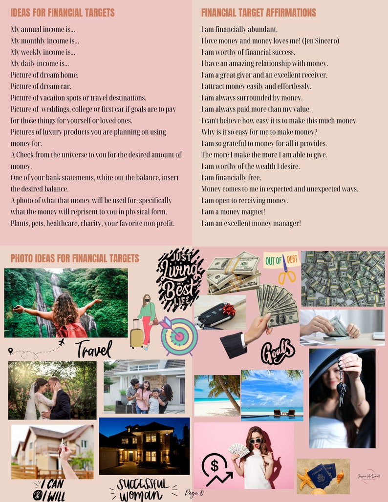 Unlock Your Dreams, a Printable Ebook With Worksheets for How to Make a ...