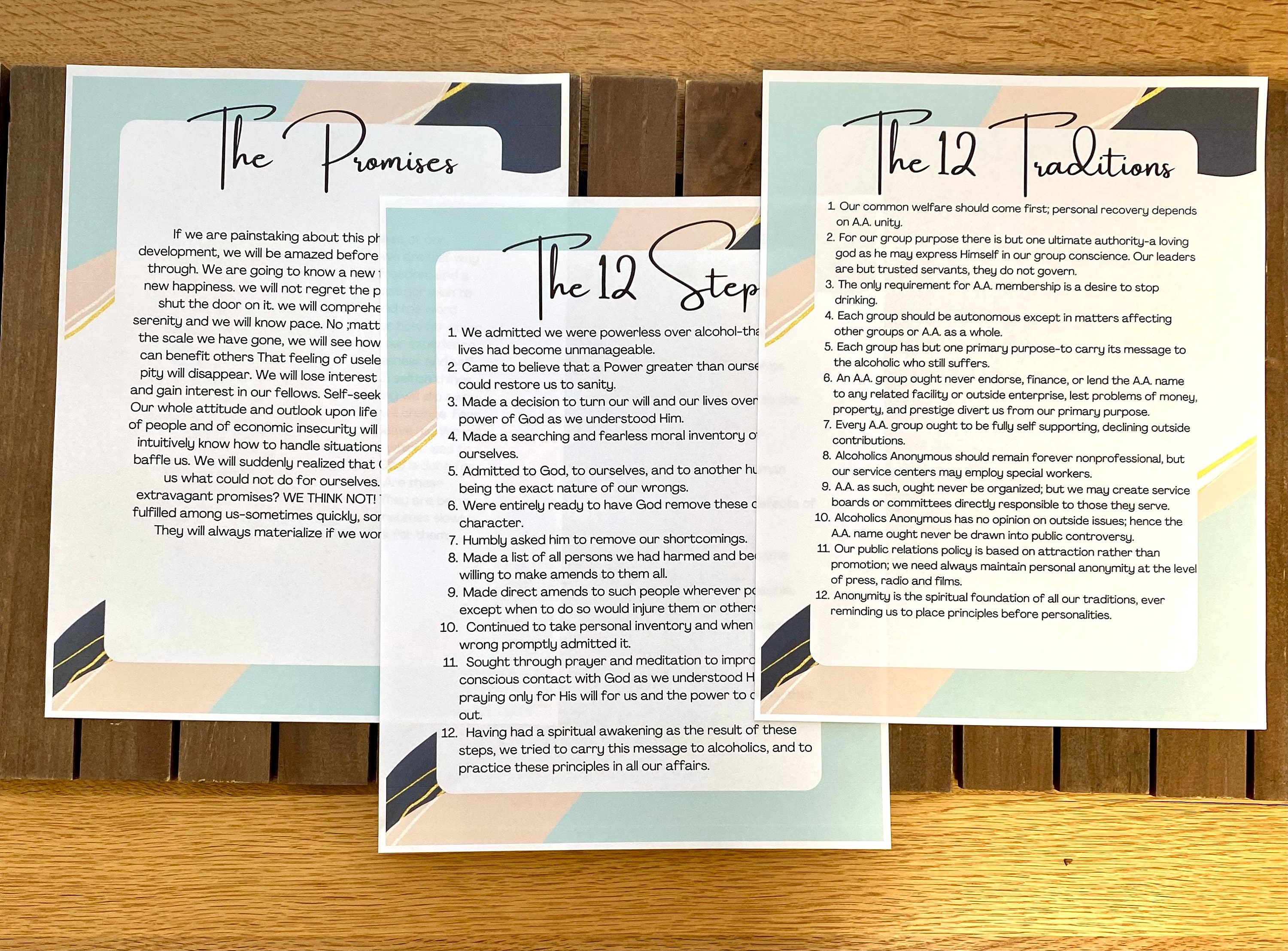 The Promises, the Steps and the 12 Traditions of Alcoholics Anonymous ...