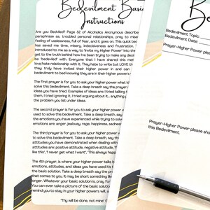 AA Bedevilment Worksheet Step 2 Big Book - Etsy