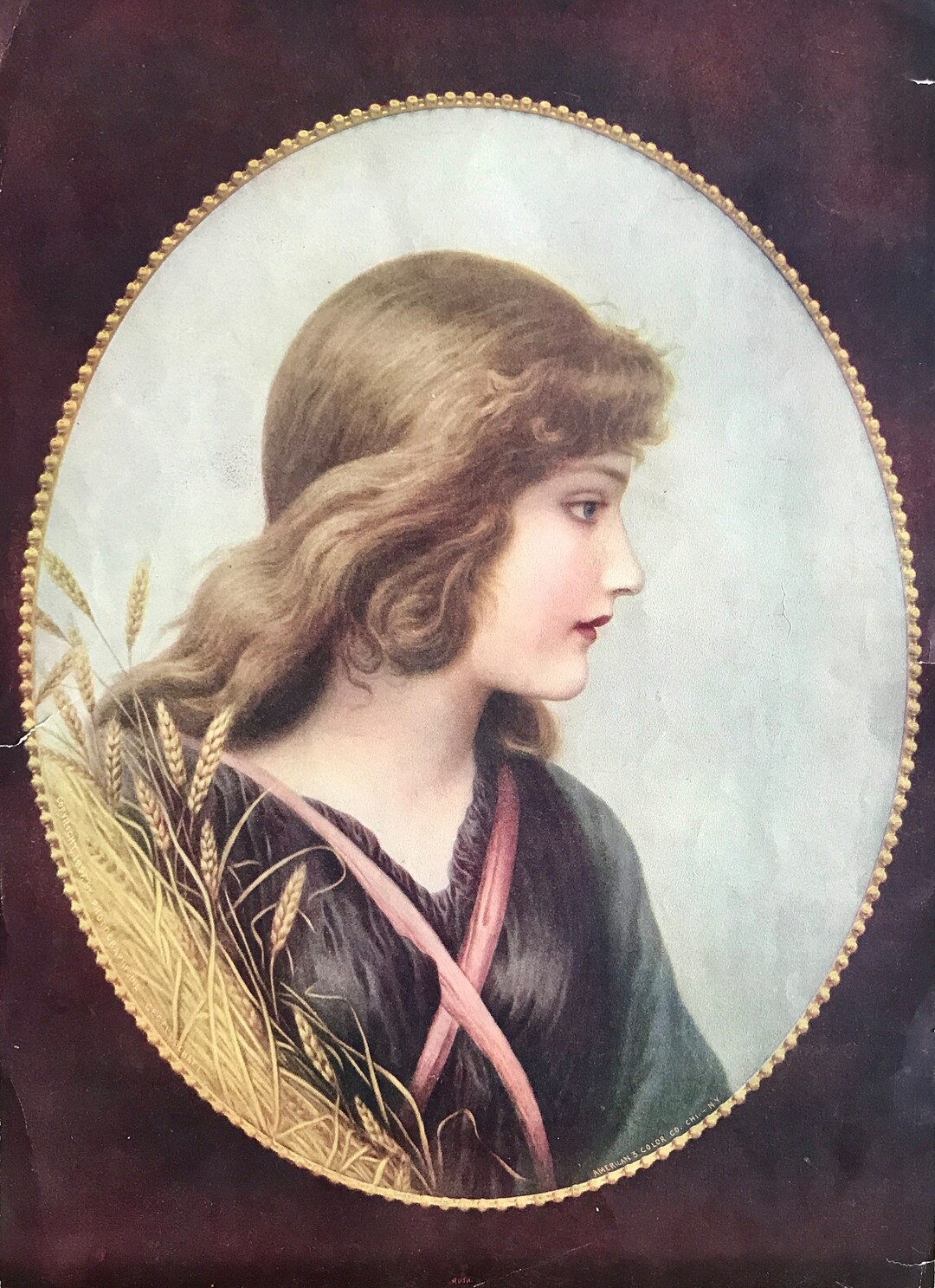 Antique Biblical Print “ruth”, Turn of the Century, Henry Ryland - Etsy