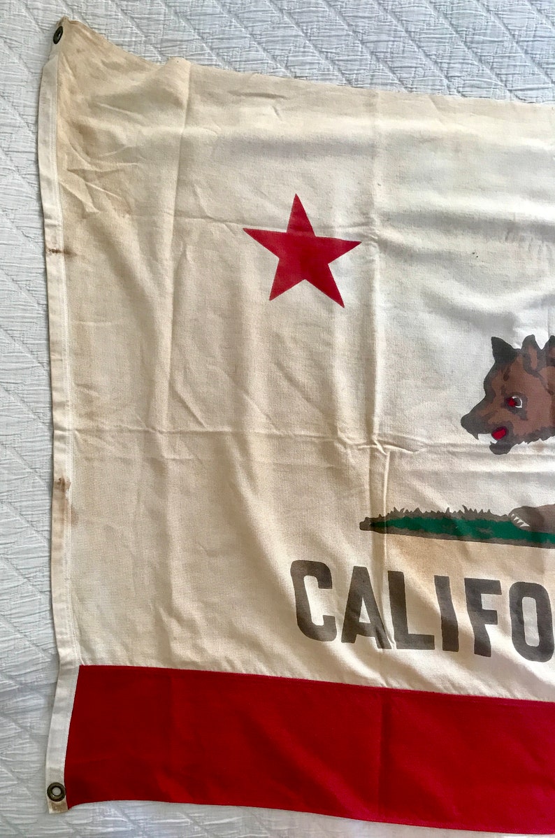 Vintage California Republic Flag 1950/60s California Republic Bear Flag ...