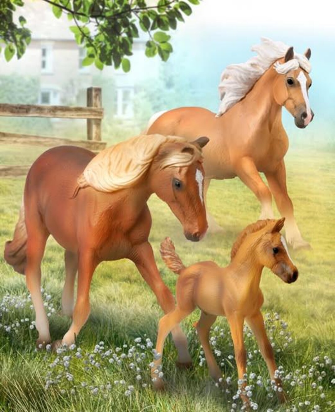 Model Haflinger Horse Plastic Toy Figures for Cake Topper or Equestrian ...
