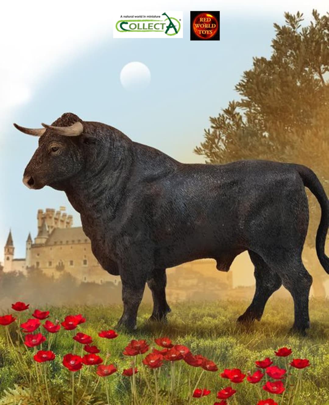 Model Spanish Fighting Bull Plastic Toy Farm Figure for Cakes or ...