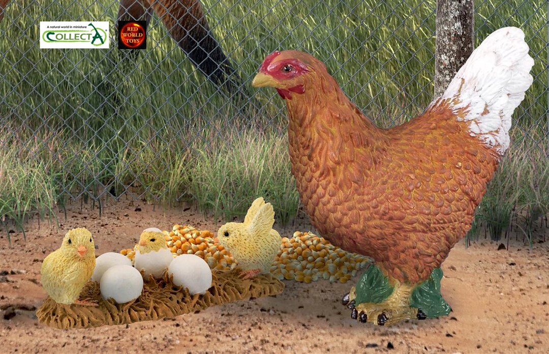 Hen and Chicks Hatching Easter Cake Toppers or for Farm Diorama ...