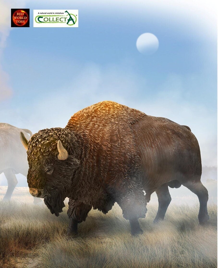 Model Bison Plastic Toy Wildlife Figure for Cakes or Wildlife Dioramas ...