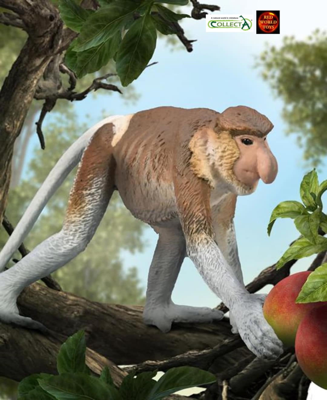 Proboscis Monkey Plastic Toy Model Figure for Cake Topper or Wildlife ...