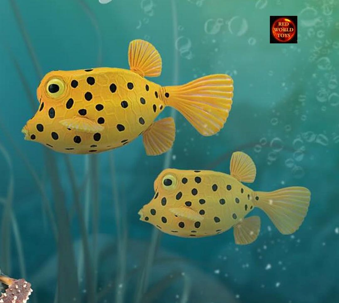 Boxfish Box Fish Plastic Toy Model Figure for Sealife Diorama Fishtank or Cake Topper - Etsy