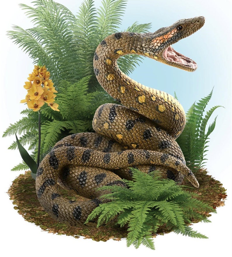 Green Anaconda Snake Plastic Toy Model Figure for Diorama - Etsy UK