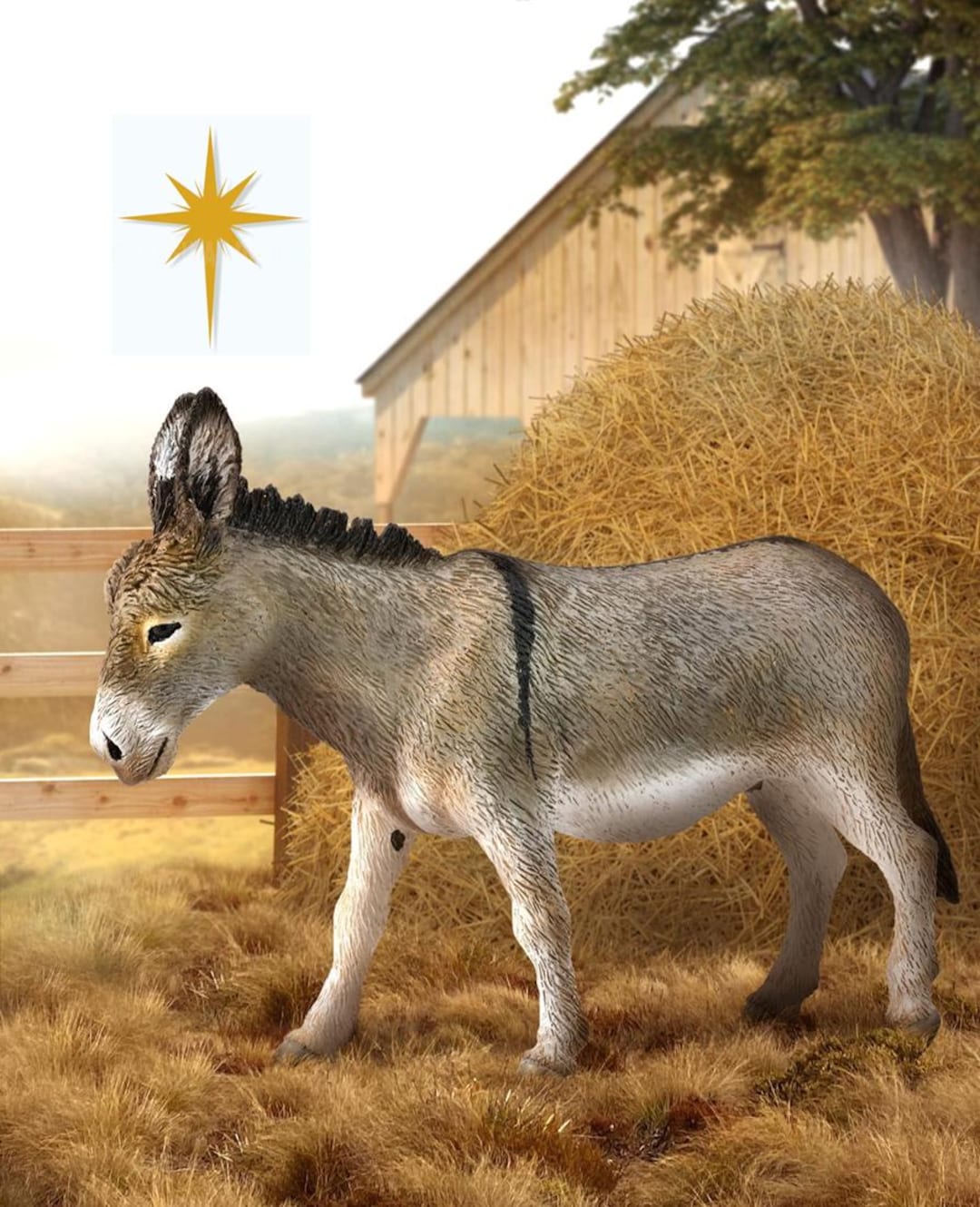 Model Donkey or Foal Nativity Plastic Toy Figure for Christmas Displays ...