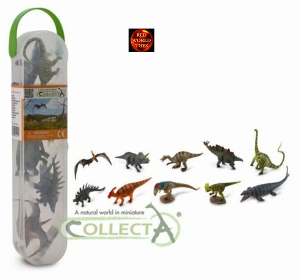 Tube Box of 10 Mini Dinosaur Toy Model Figures Cake Toppers A1101 - Etsy