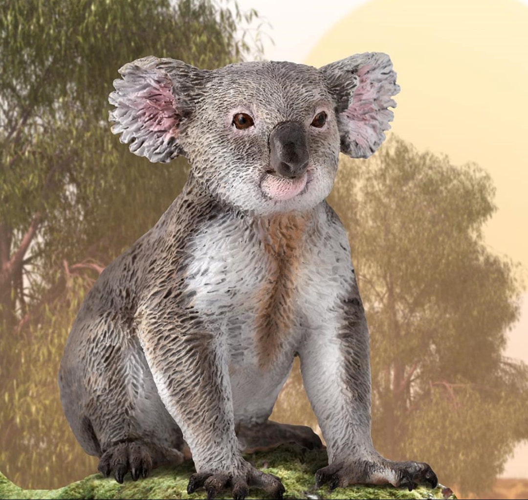Koala Bear Plastic Toy Model Figure for Cake Topper or Wildlife ...