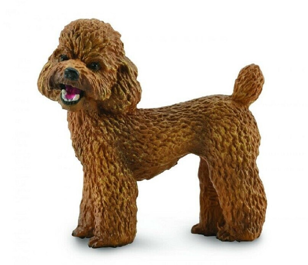Model Brown Toy Poodle Dog Plastic Toy Figure Cake Topper - Etsy