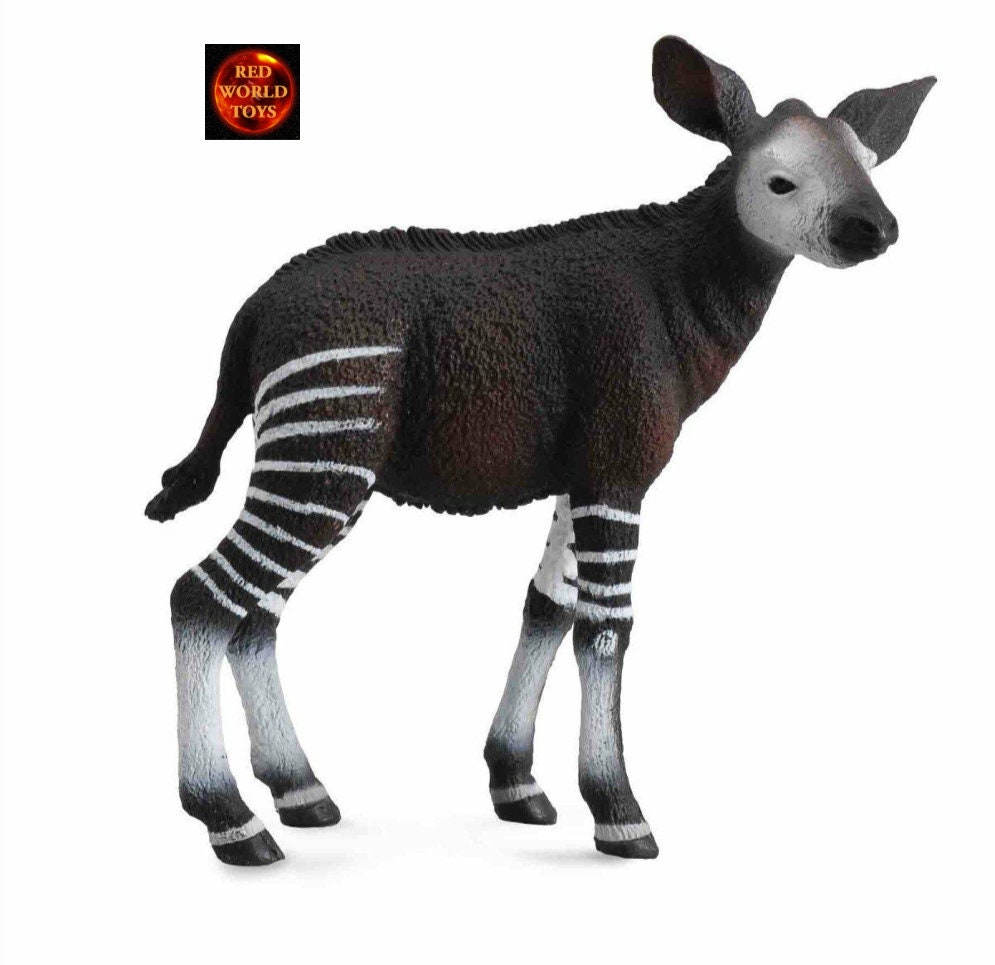 Model Okapi Plastic Toy Wildlife Figure for Cakes or Wildlife Dioramas ...