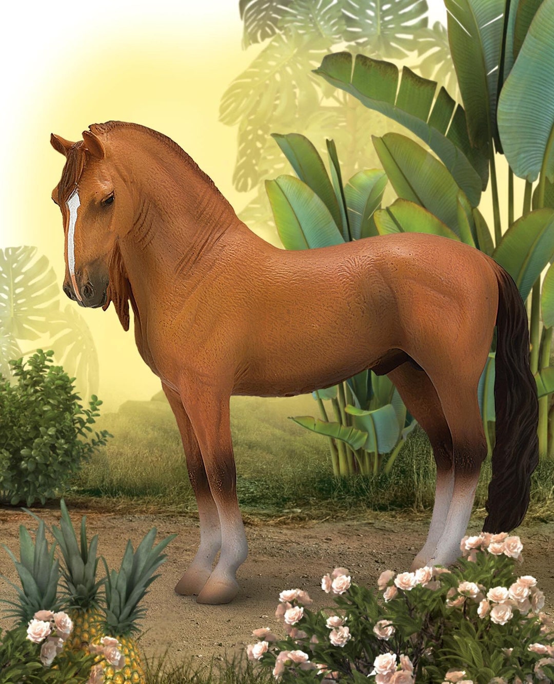 Campolina Red Dun Horse Plastic Toy Model Figure for Cake Topper or ...