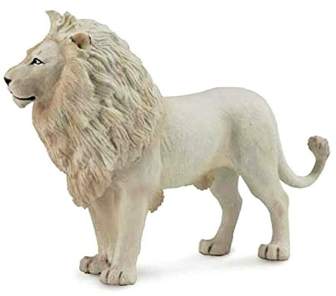 Model White Lion, Lioness or Cub Plastic Toy Figures for Cake Topper or ...