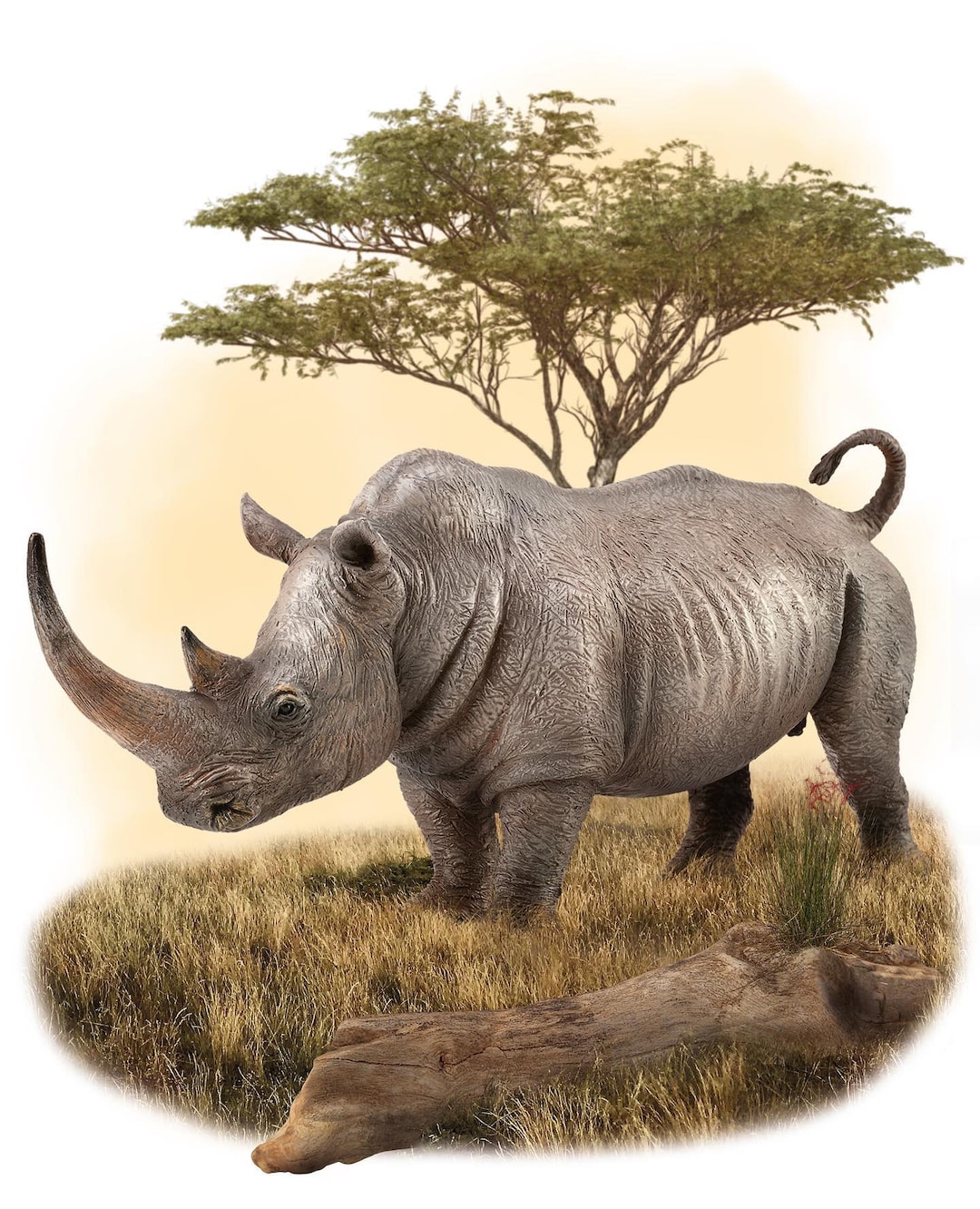 Rhino Rhinoceros Plastic Toy Model Farm Figure or Cake Topper - Etsy