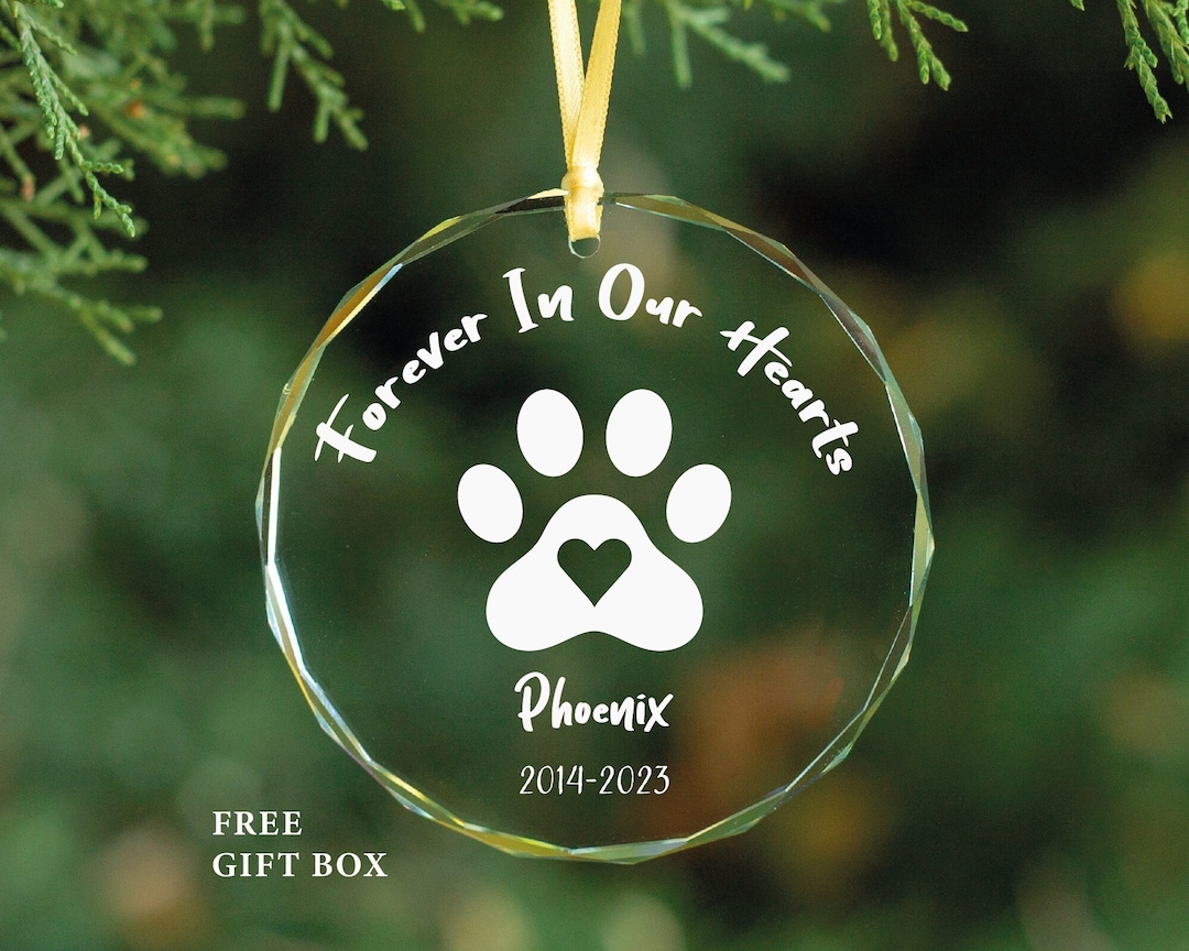 Glass Dog Memorial Ornament Dog Remembrance Gift for Men Dog Owner ...