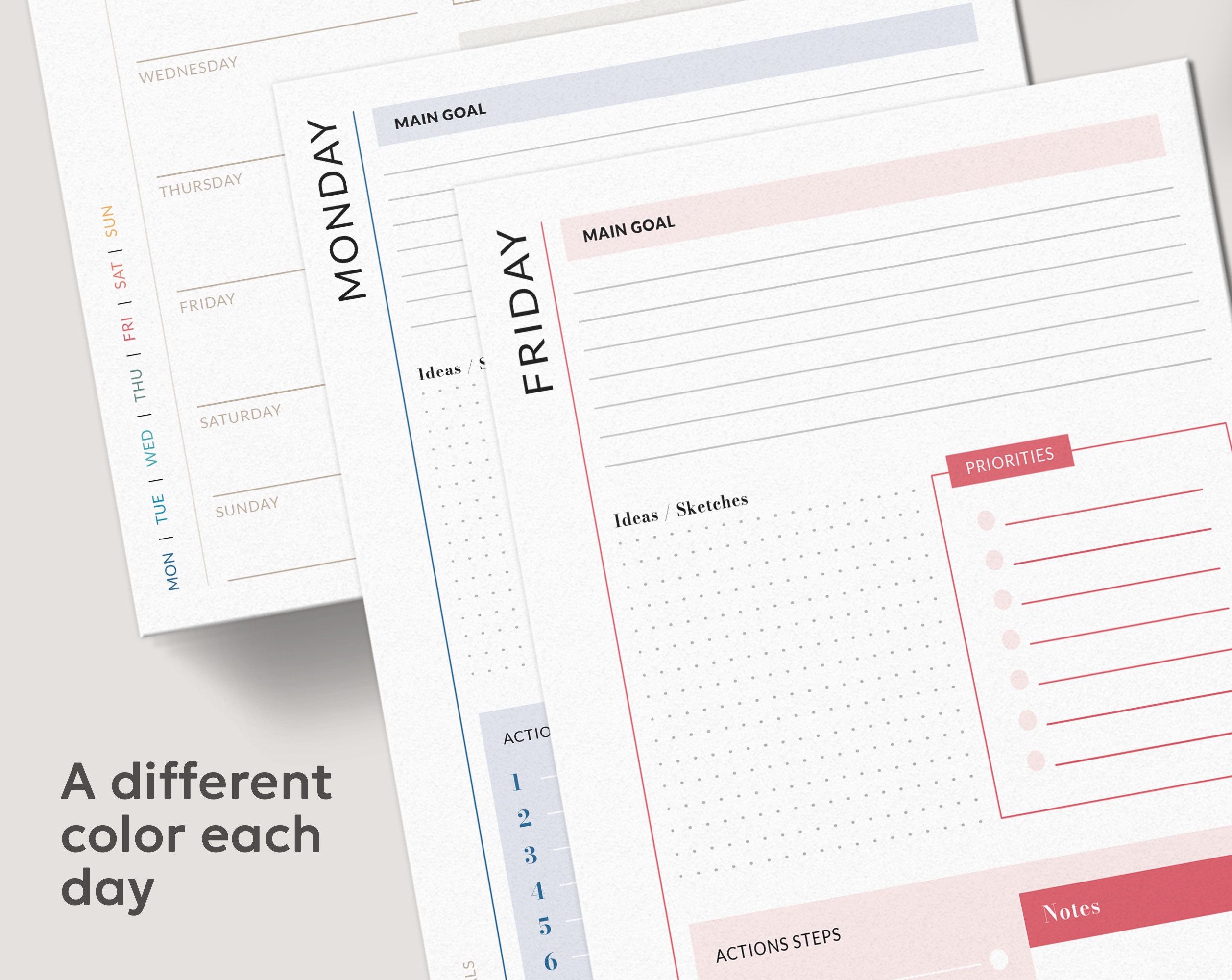 Daily Goal Planner | Interactive Planner | Weekly Goal Planner ...