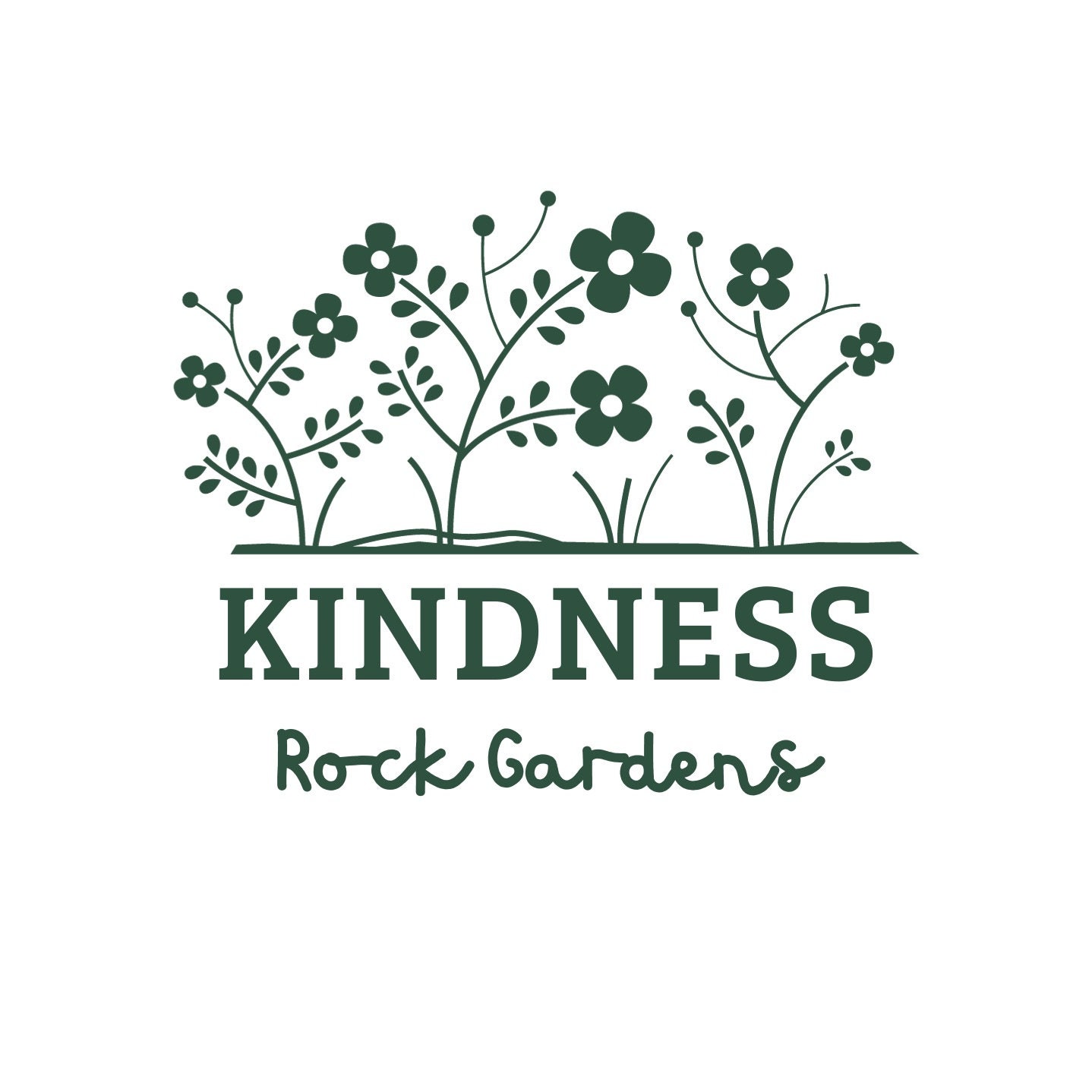 Kindness Rock Garden Sign – Outdoor Aluminum Sign, UV Printed, 6x6 Inch ...