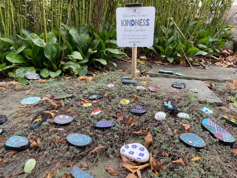 Custom Kindness Rock Garden Sign: UV Printed Aluminum, 6x6 Inch - Etsy