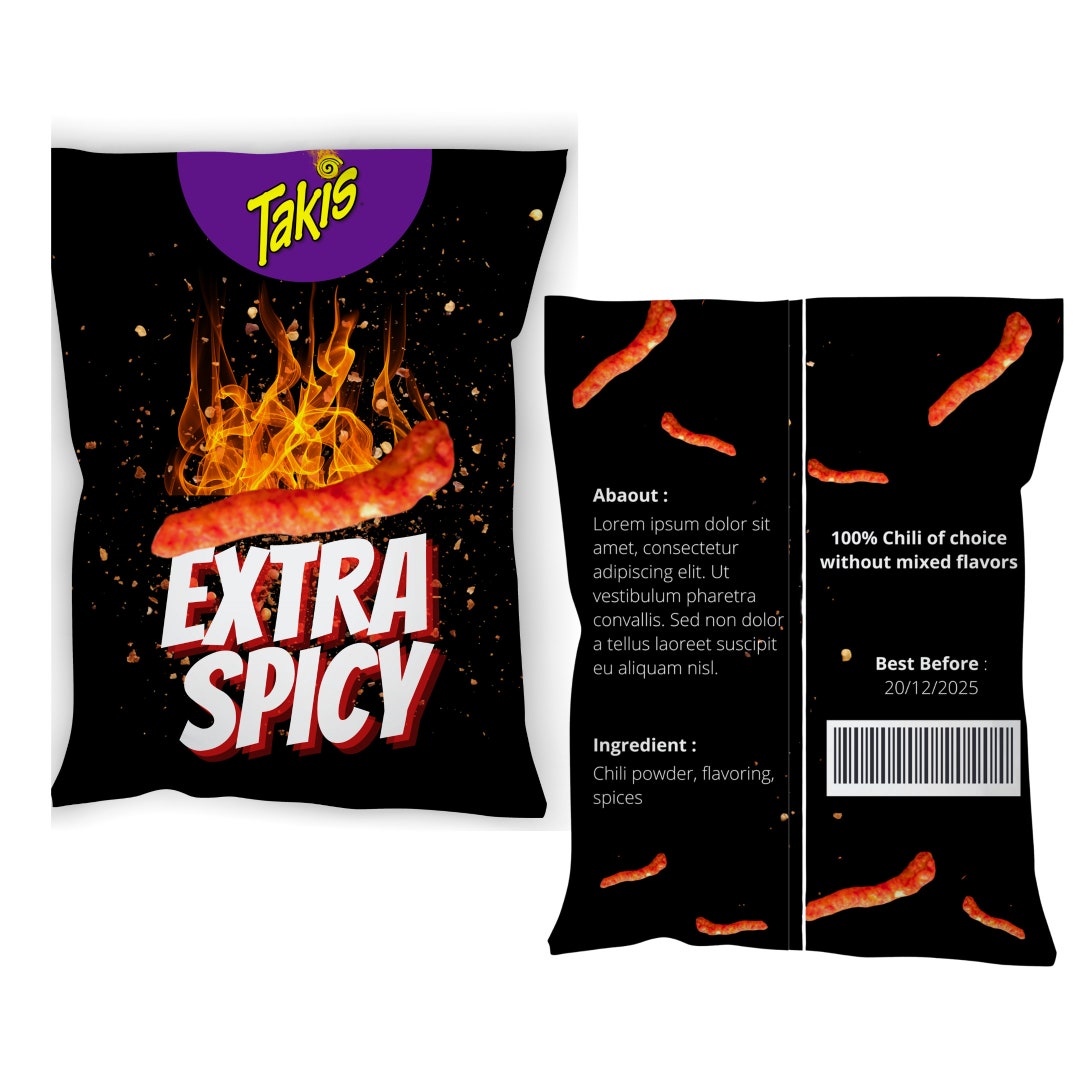 Filled Custom Chip Bags, Personalize Empty Chip Bags - Etsy