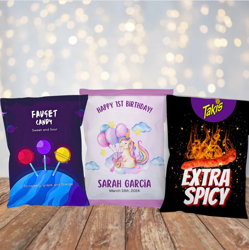 Custom Party Chip Bags – Unique Designs for Any Occasion! - Etsy