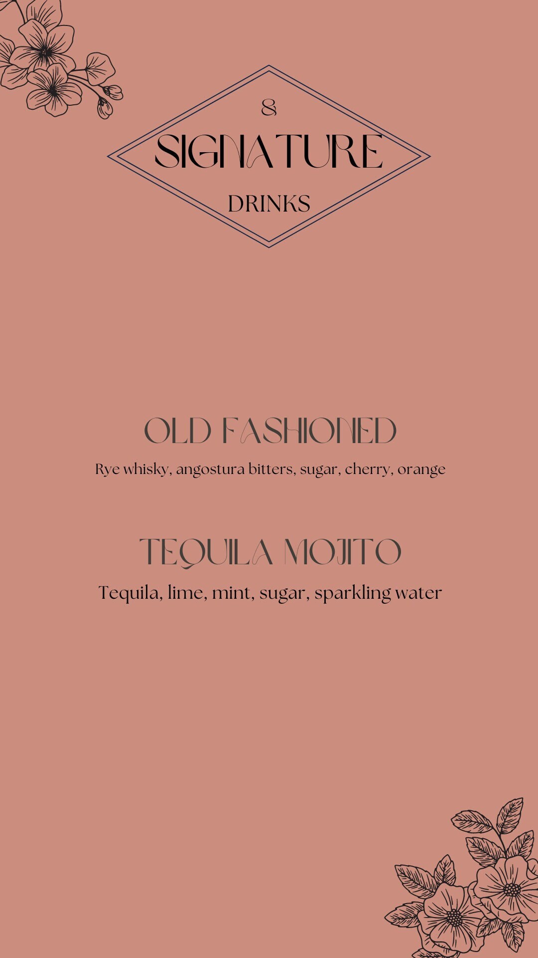 Custom Menu (print) - Etsy