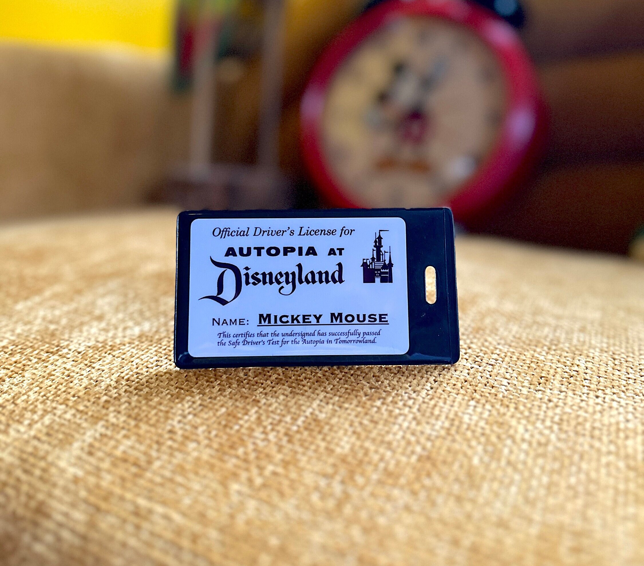 Customizable Disneyland Autopia License ID & Luggage Tag premium PVC ...
