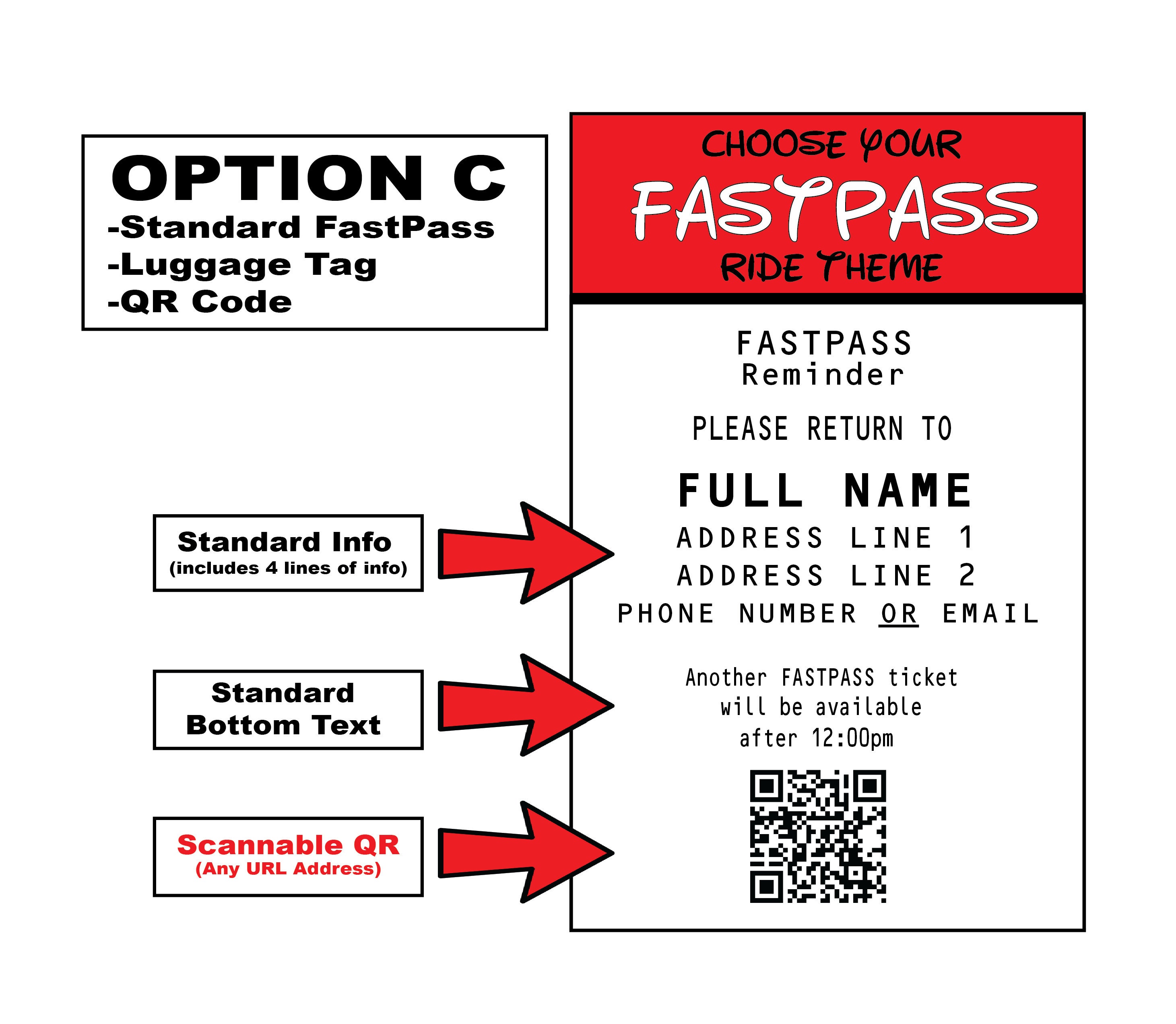 Customizable Disney Fastpass Luggage Tag & ID Cards premium - Etsy