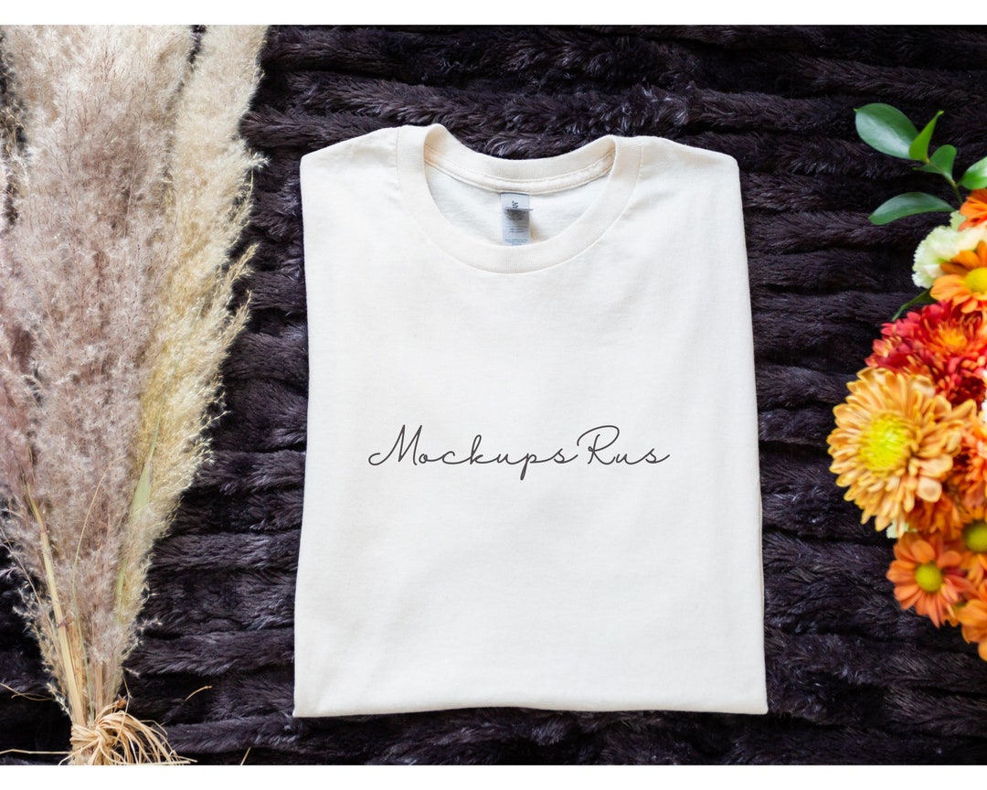 GILDAN 5000 NATURAL Color T-shirt MOCKUP, Beige T Shirt Mock Up, Cream ...