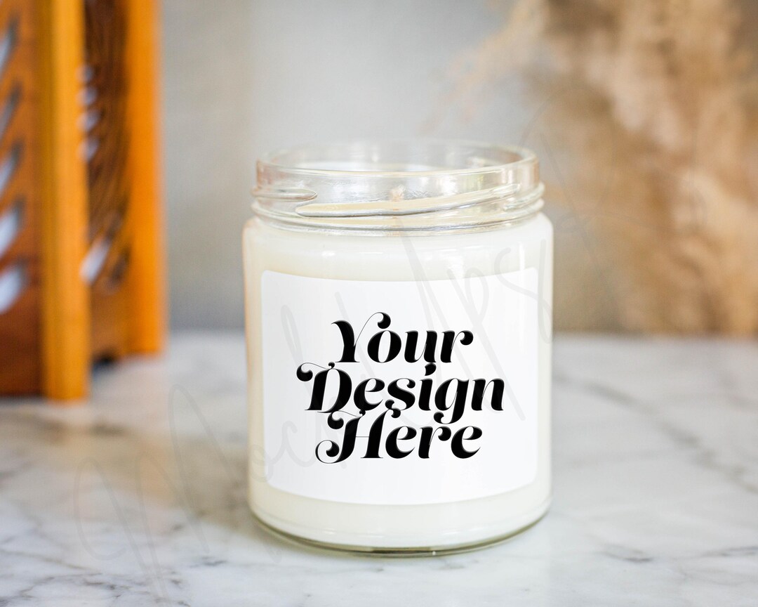9 Oz CANDLE MOCKUP, White Candle Mock-up, 9 Oz Candle Mock Up, Scented ...