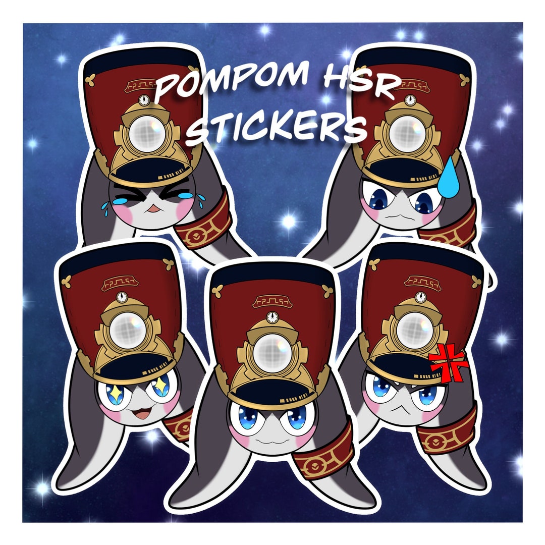 Pom Pom Hsr Sticker Pack Etsy