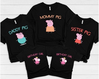 Family Peppa Pig Birthday Shirt - Etsy