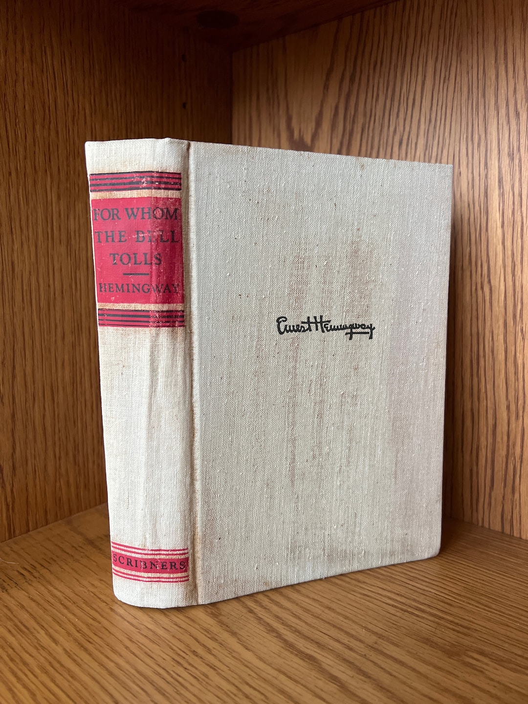 Lot of 2 Books of Ernest Hemingway for Whom the Bell Tolls of First ...