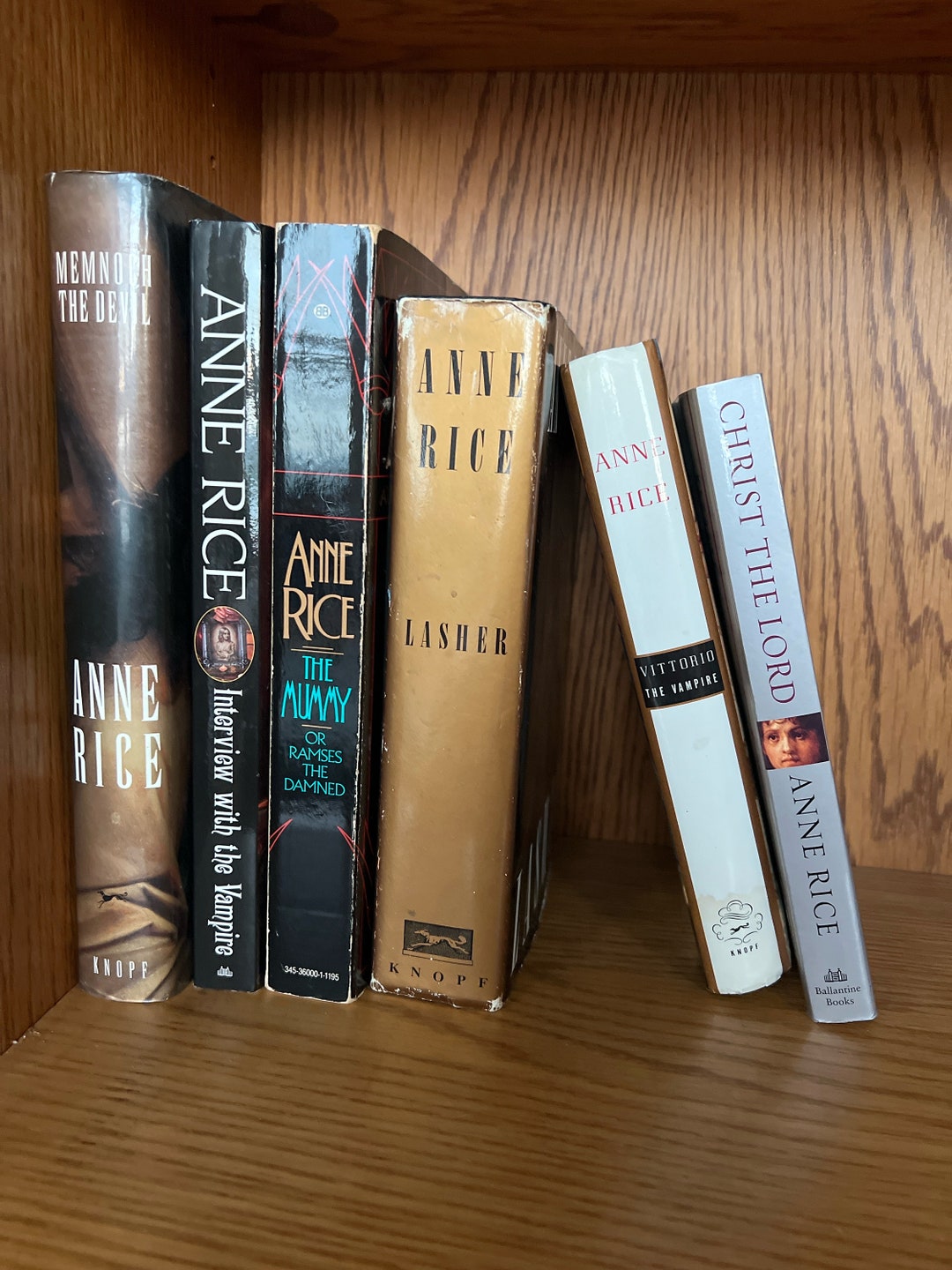 Lot 6 Books: Mummy, Christ the Lord, Vittorio Vampire, Lasher, Memnoch ...