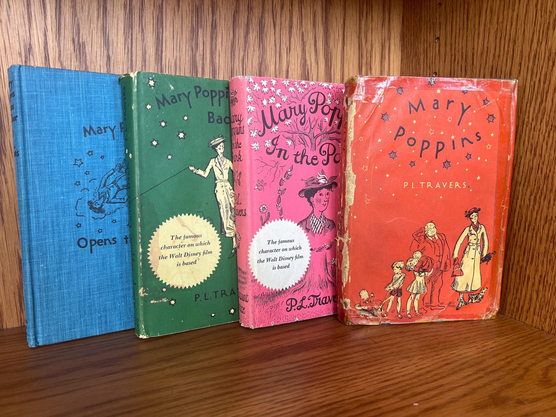 Set of 4 Vintage Books of Mary Poppins by P.L. Travers 1960’s Harcourt ...