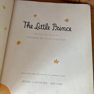 The Little Prince by A. Saint - Exupery True First Print and Edition ...
